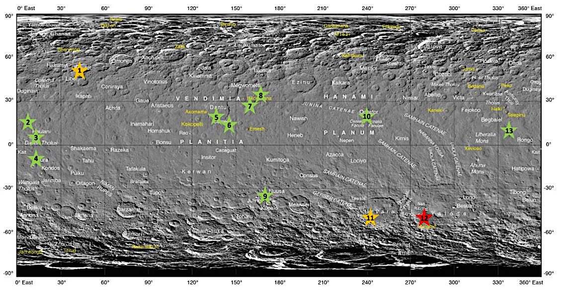New Candidates for Organic-rich Regions on Ceres - Astrobiology