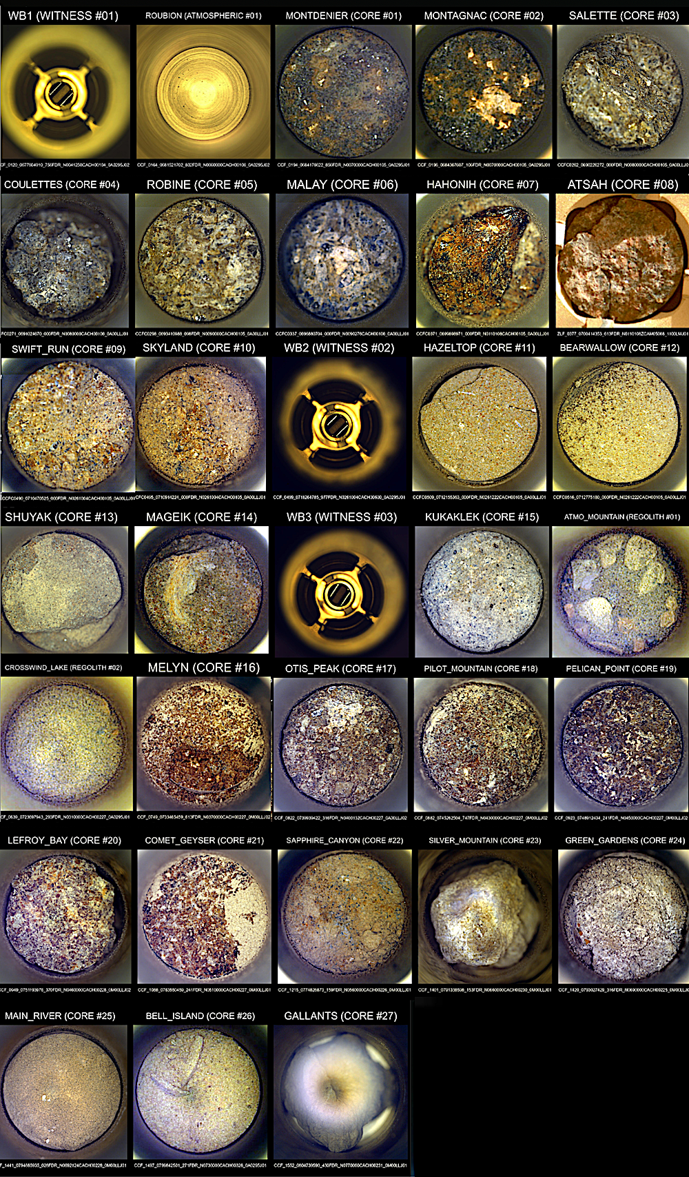 The 33 Sample Tubes Collected by Mars Perseverance - Astrobiology